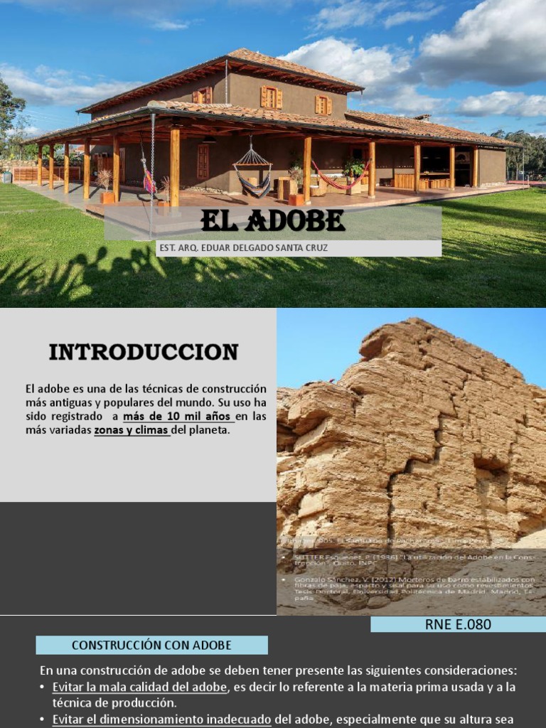 Construcción Con Adobe | PDF | Fundación (Ingeniería) | Hormigón