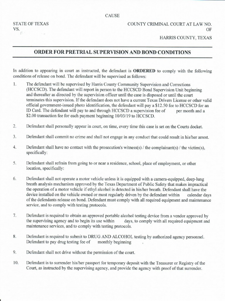 Standard Bond Conditions | PDF