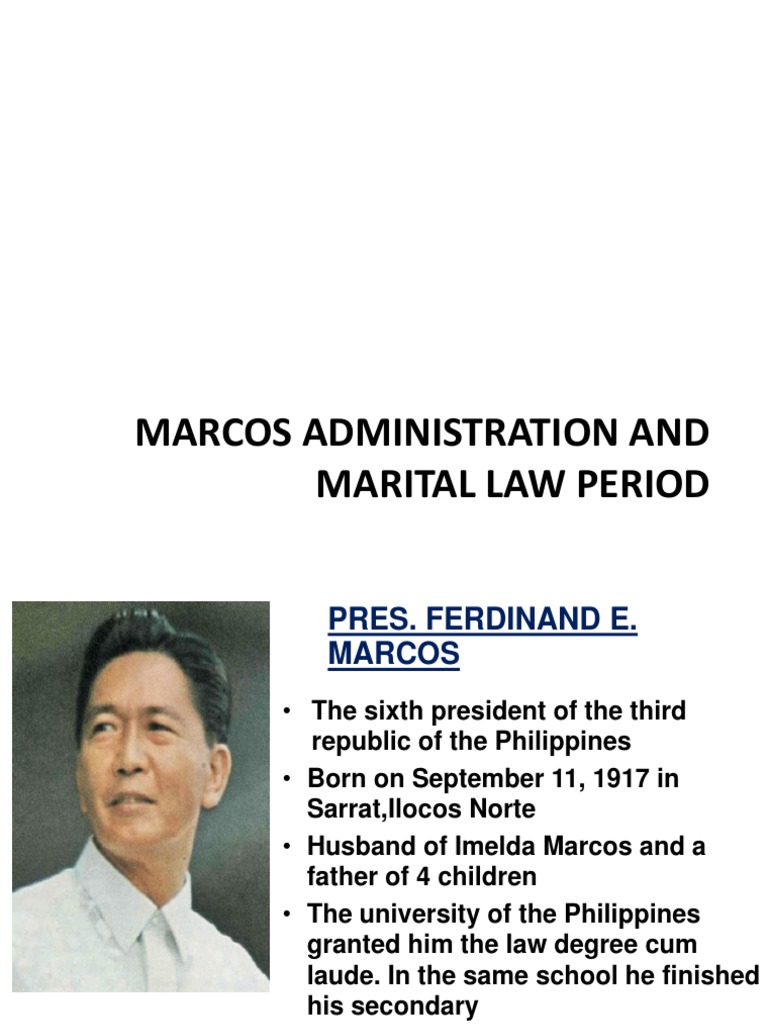 MARCOS | PDF | President Of The Philippines | World Politics