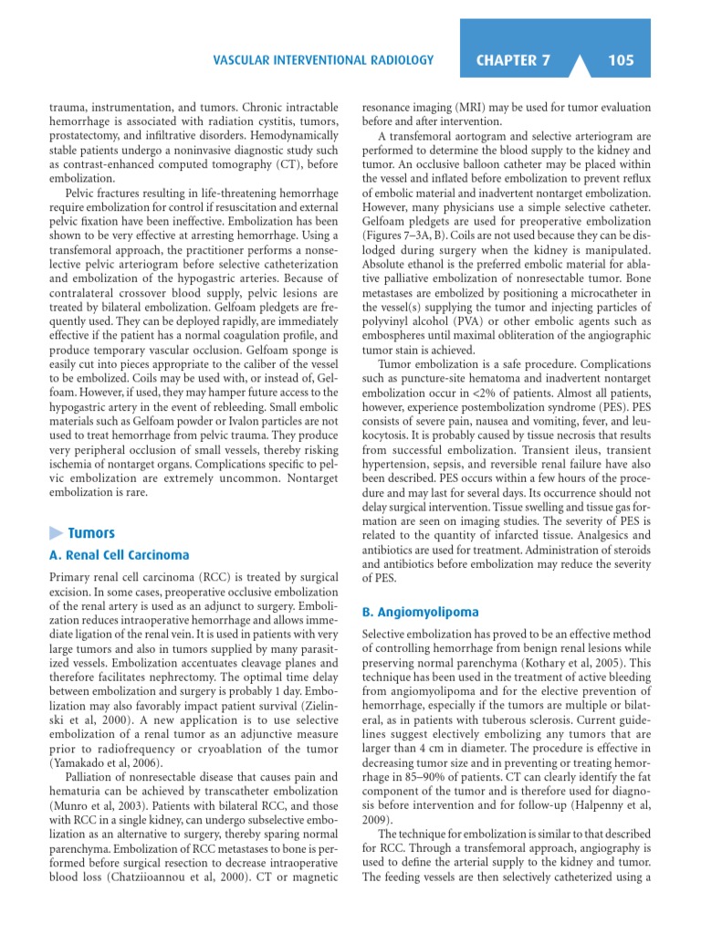 Vascular Interventional Radiology Pdf Diseases And Disorders Medicine