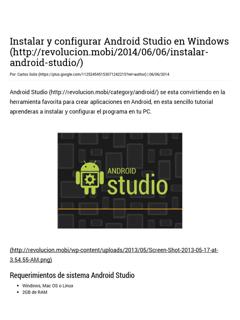 Instalar Android Studio en Windows (JAVA - HOME) | PDF | Android (sistema operativo) | Java ...