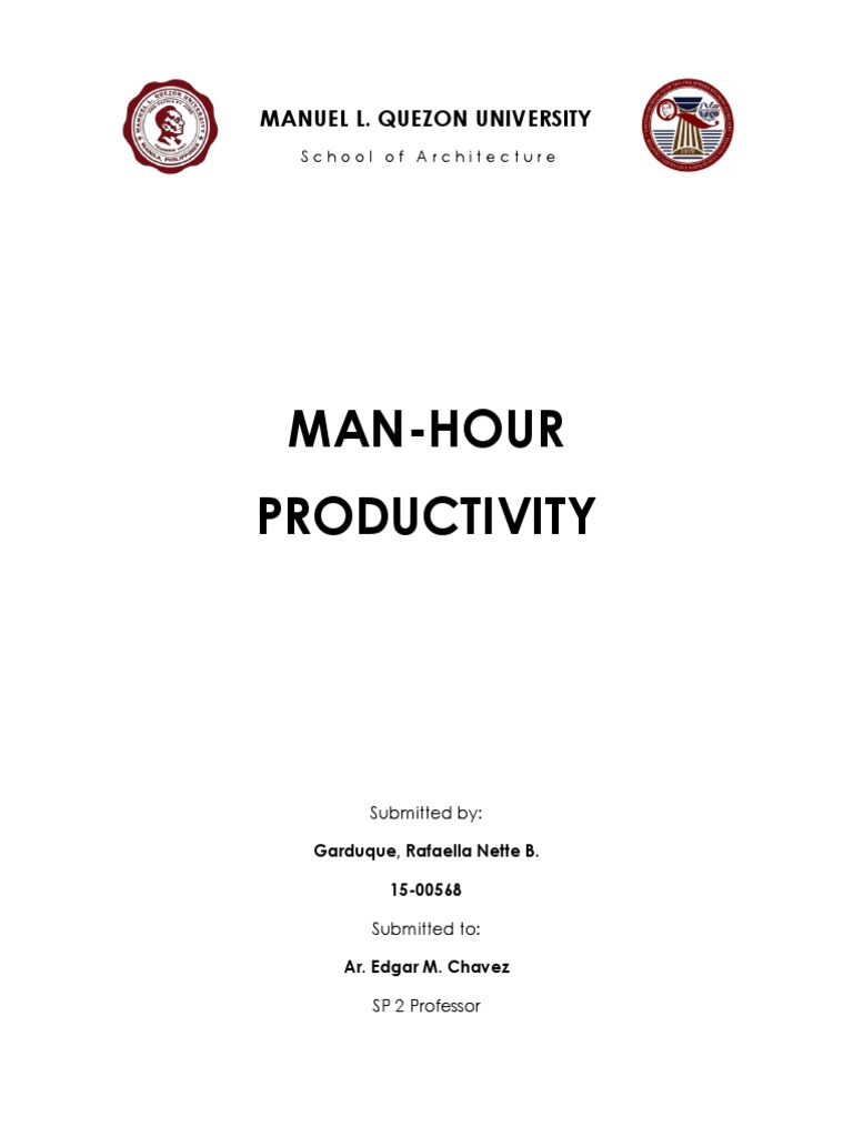 Man-Hour Productivity: Manuel L. Quezon University | PDF | Basement ...