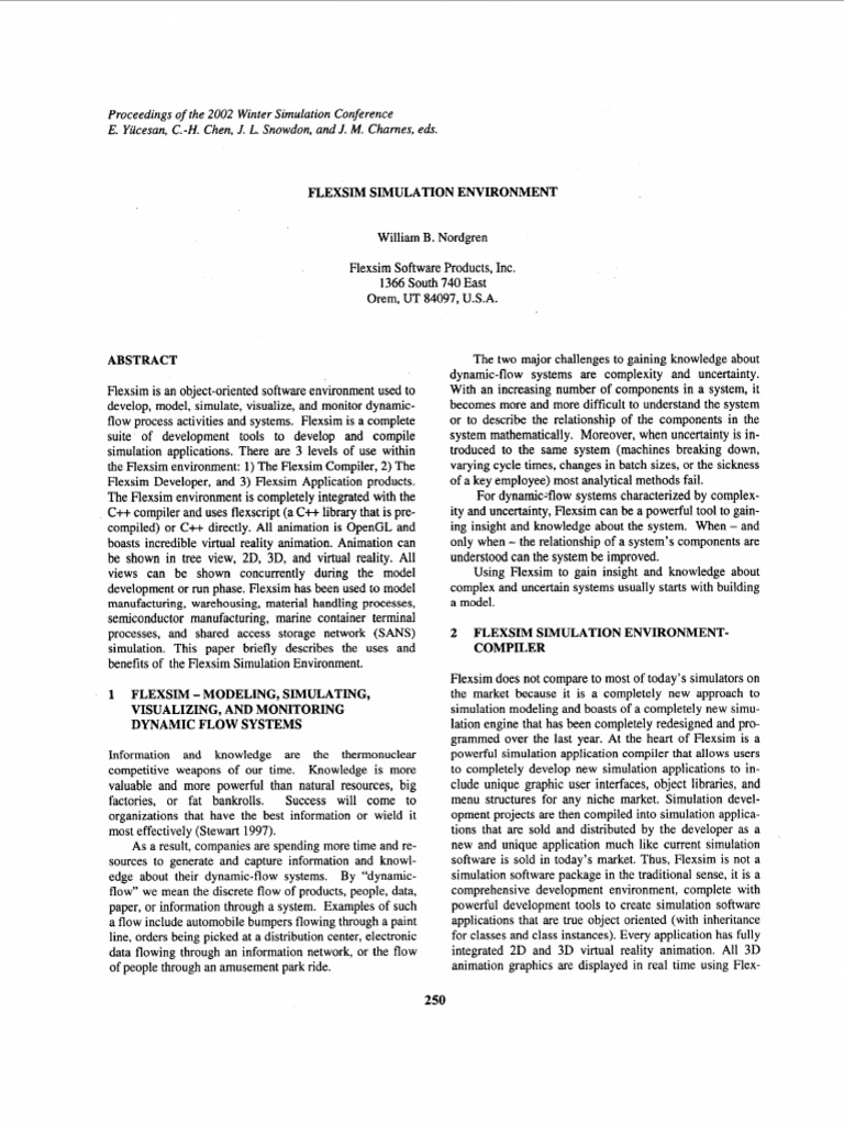 Flexsim Simulation Environment | PDF | Simulation | Graphical User Interfaces