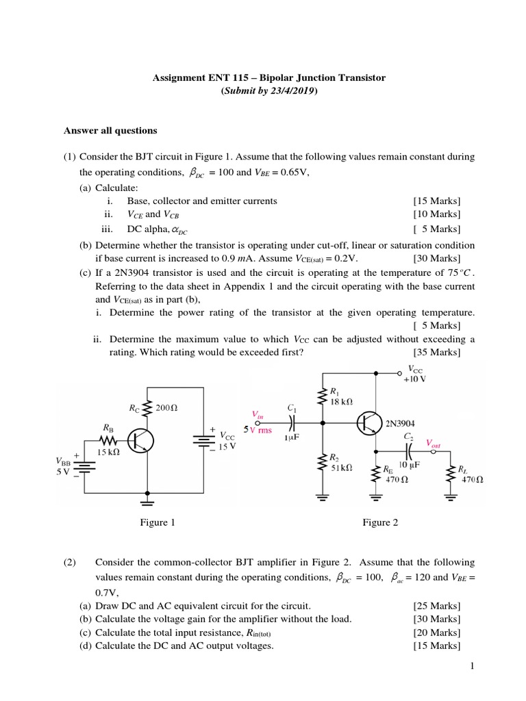 Bipolar junction transistor amplifier pdf file