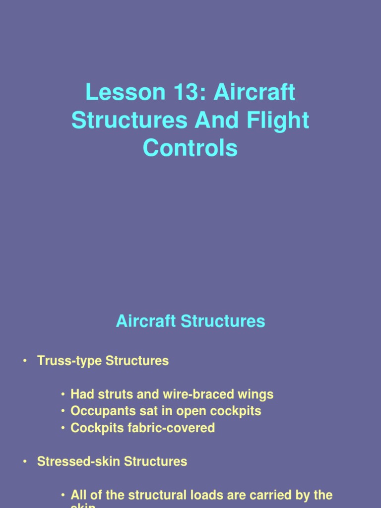 Aircraft Structures and Flight Controls | PDF | Flight Control Surfaces ...