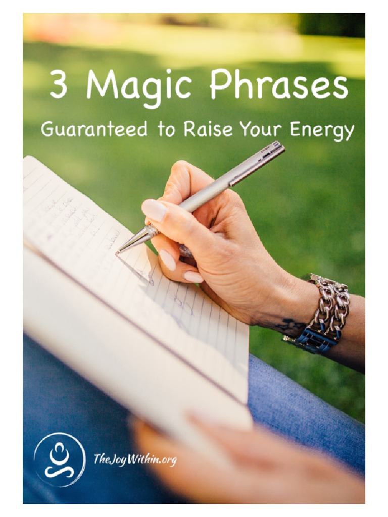 Three Magic Phrases Worksheet | PDF | Cognition | Psychology