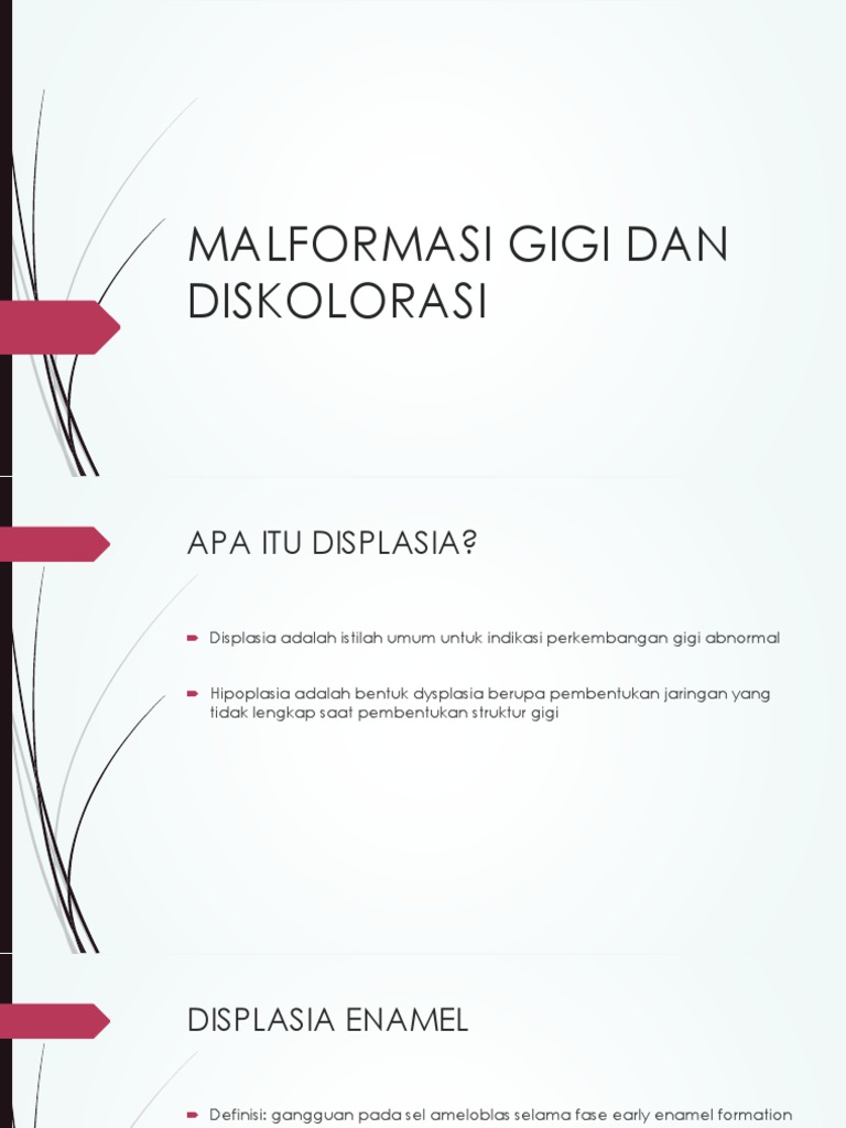 Malformasi Gigi Dan Diskolorasi | PDF