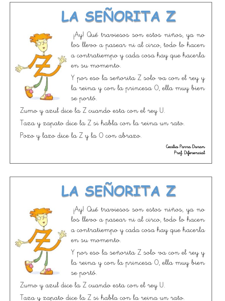 Lectura Letra Z PDF | PDF
