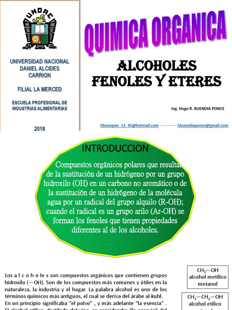 Alcoholes, Fenoles y Eteres | PDF | Alcohol | Etanol