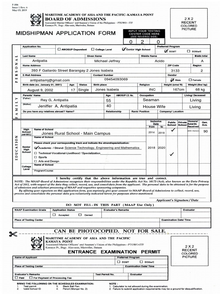 Maap Application Form 2017 | PDF | Inquiry | Science