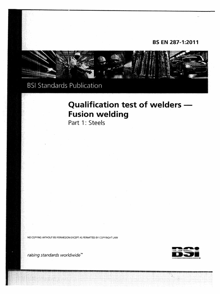 BS en 287-1-2011 | PDF