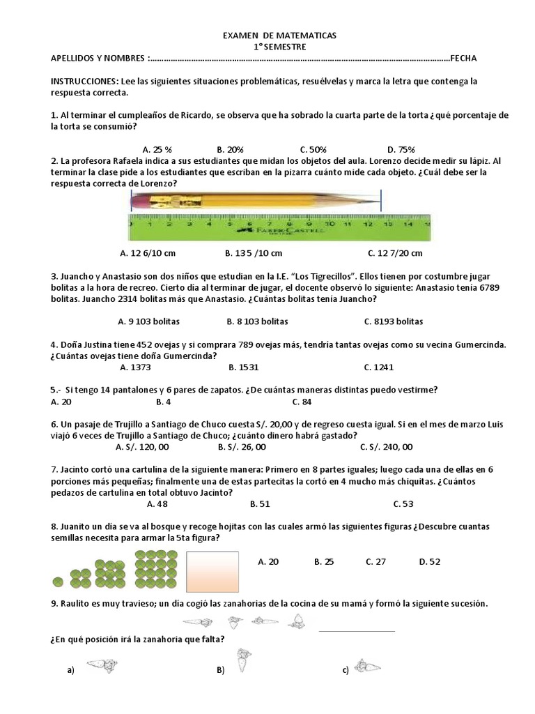 Examen Tipo Ece | PDF | Naturaleza