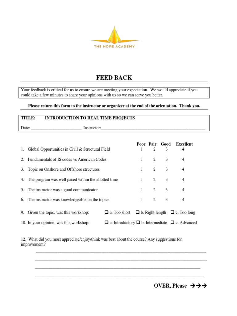 Feed Back Form | PDF | Psychological Concepts | Psychology