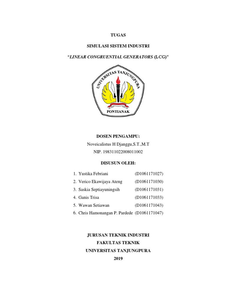 Tugas Simulasi Sistem Industri "Linear Congruential Generators (LCG ...