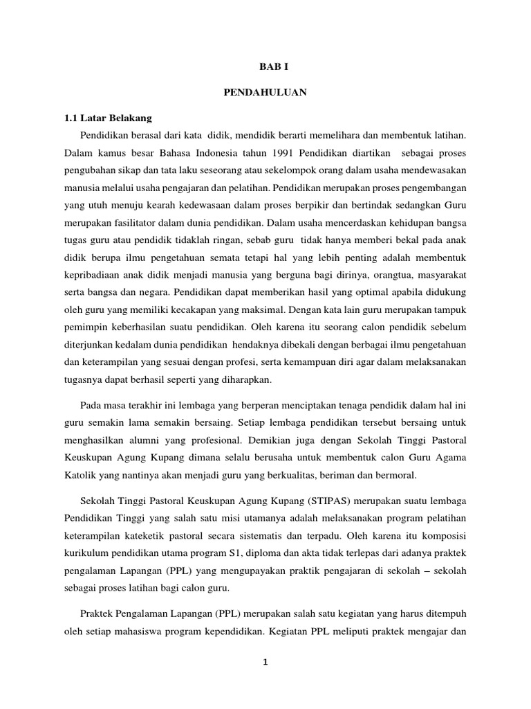 Bab 1 Sampai Bab 5 | PDF