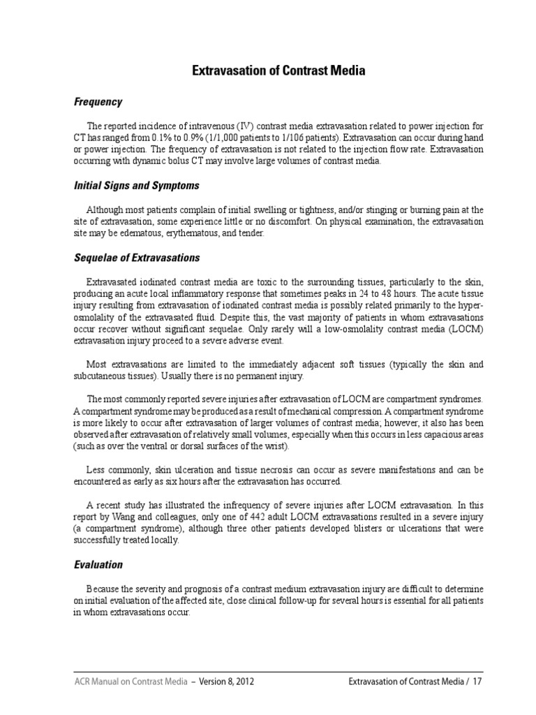 Extravasation | PDF | Clinical Medicine | Health Sciences