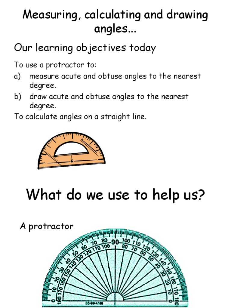 Measuring, Calculating and Drawing Angles | PDF | Teaching Methods ...