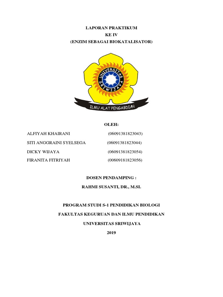 Enzim sebagai Biokatalisator: Praktikum IV | PDF
