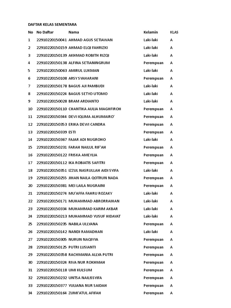 KELAS 7 Dan Absen PPDB | PDF
