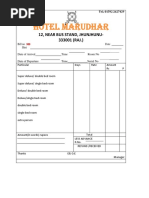Hotel Bill Sample Format | PDF