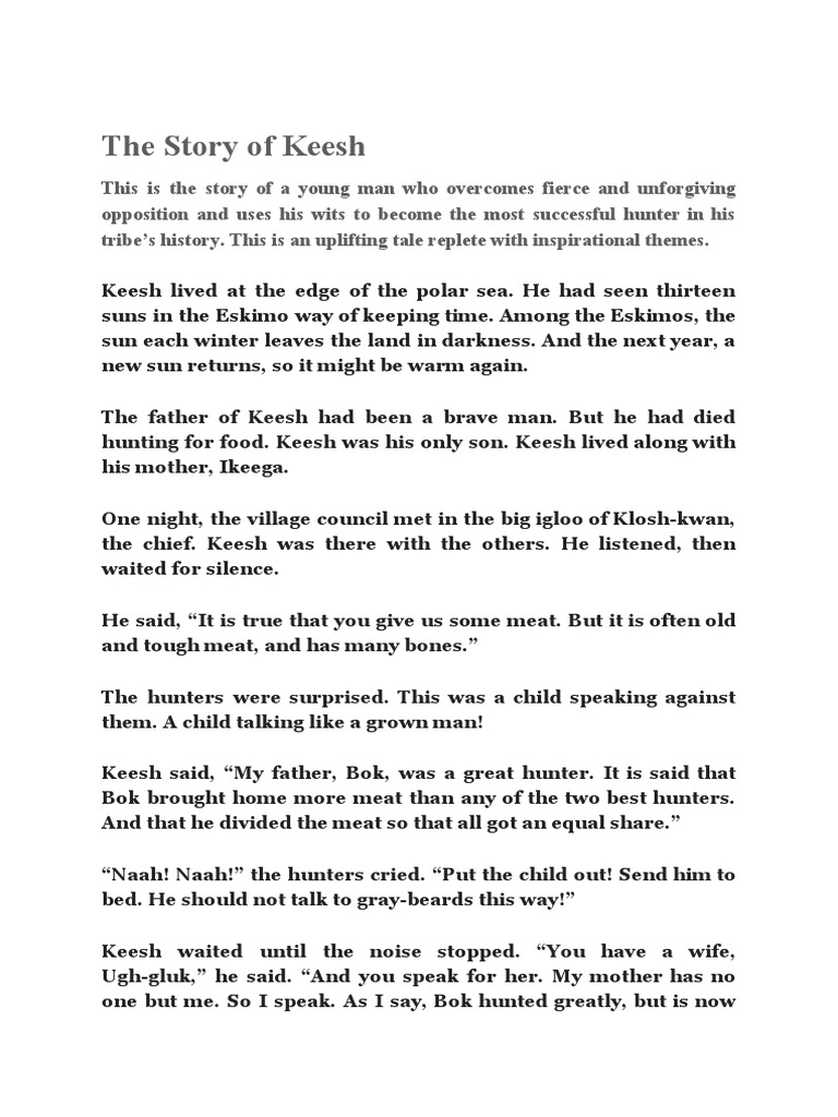 The Story of Keesh | PDF | Bears
