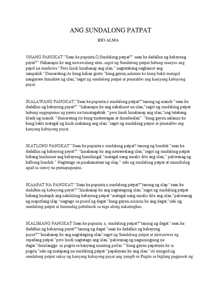 Ang Sundalong Patpat | PDF