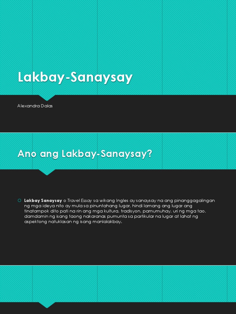 Lakbay Sanaysay | PDF