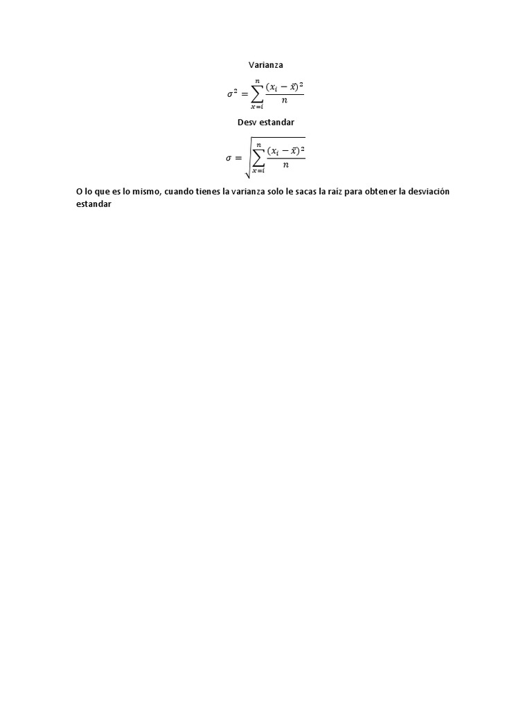 Varianza | PDF