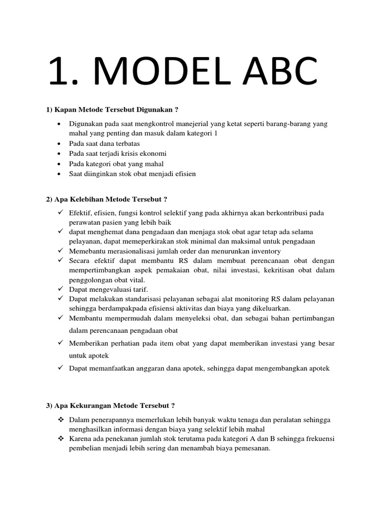 Metode ABC dan ABC-VEN dalam Pengadaan Obat | PDF