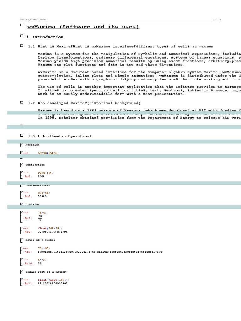 Wxmaxima File - WXMX | PDF | Trigonometric Functions | Functions And ...