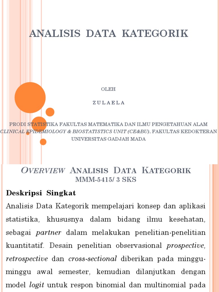 Analisis Data Kategorik - 1-2019 PDF | PDF