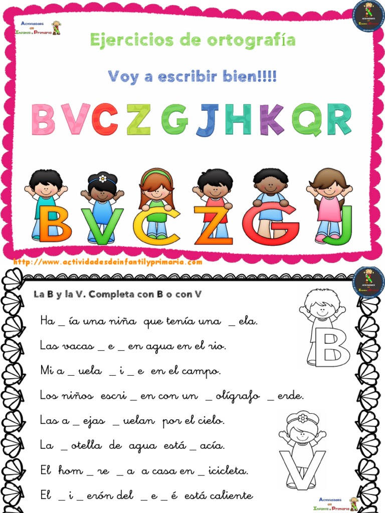 Hojas De Ortografía Preescolar