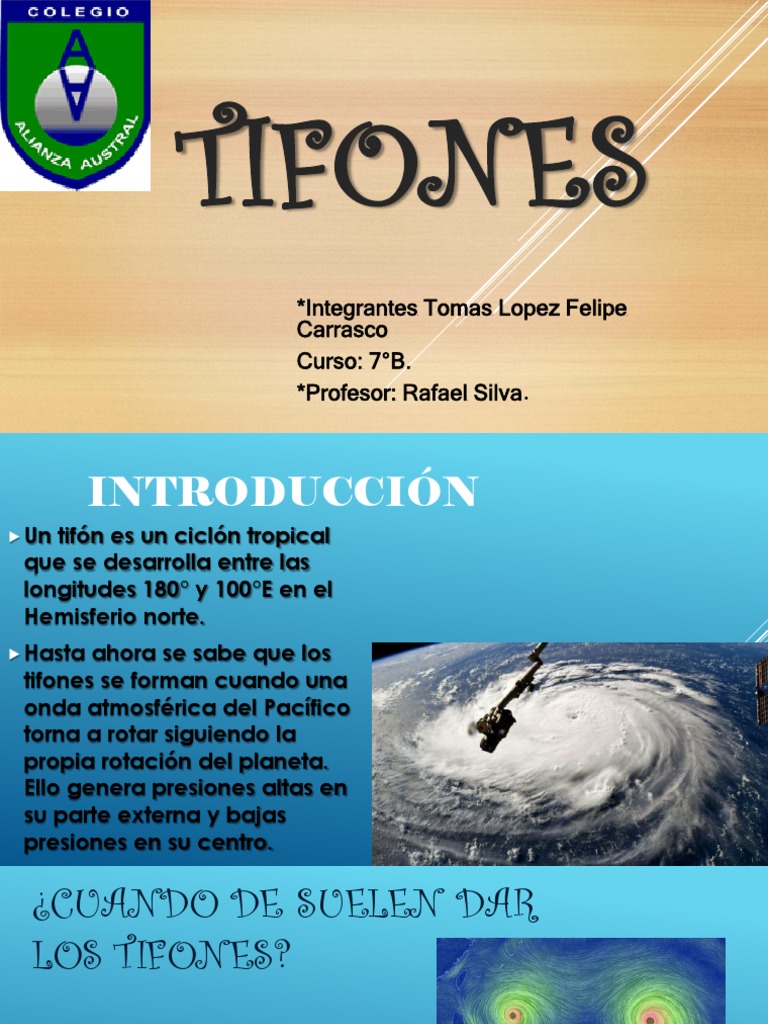 Tifones | PDF | Ciclones tropicales | Zona tropical