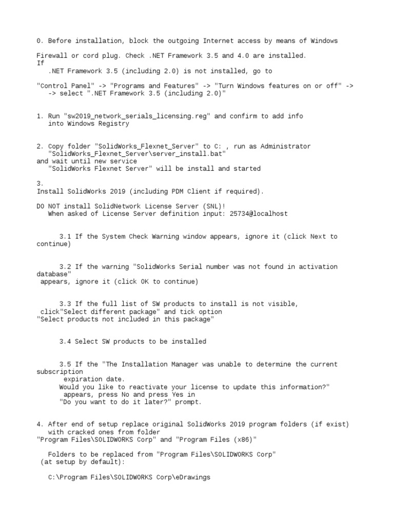 How To Install SOLIDWORKS 2019 | PDF | Computer File | Microsoft Windows
