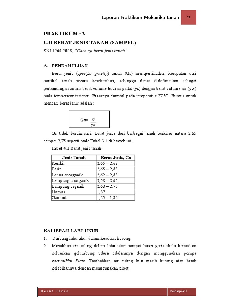 Berat Jenis Sampel | PDF