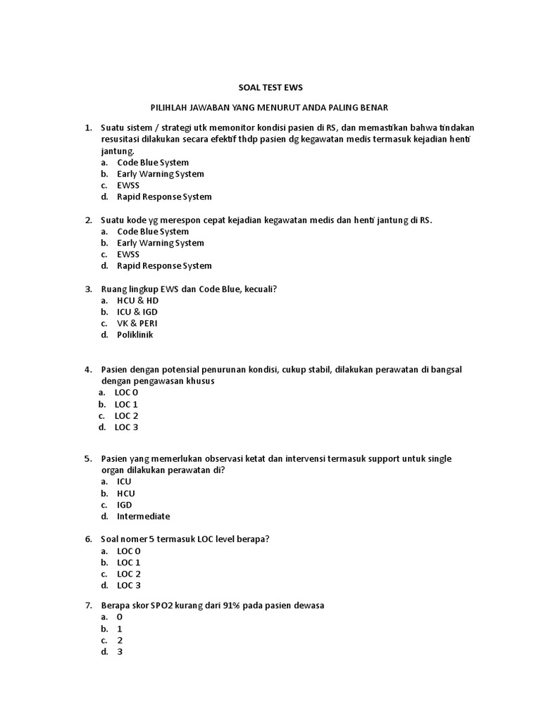 Contoh Soal Ews | PDF