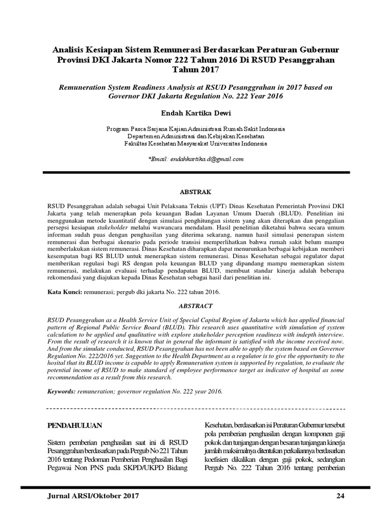 Contoh Jurnal Remunerasi | PDF