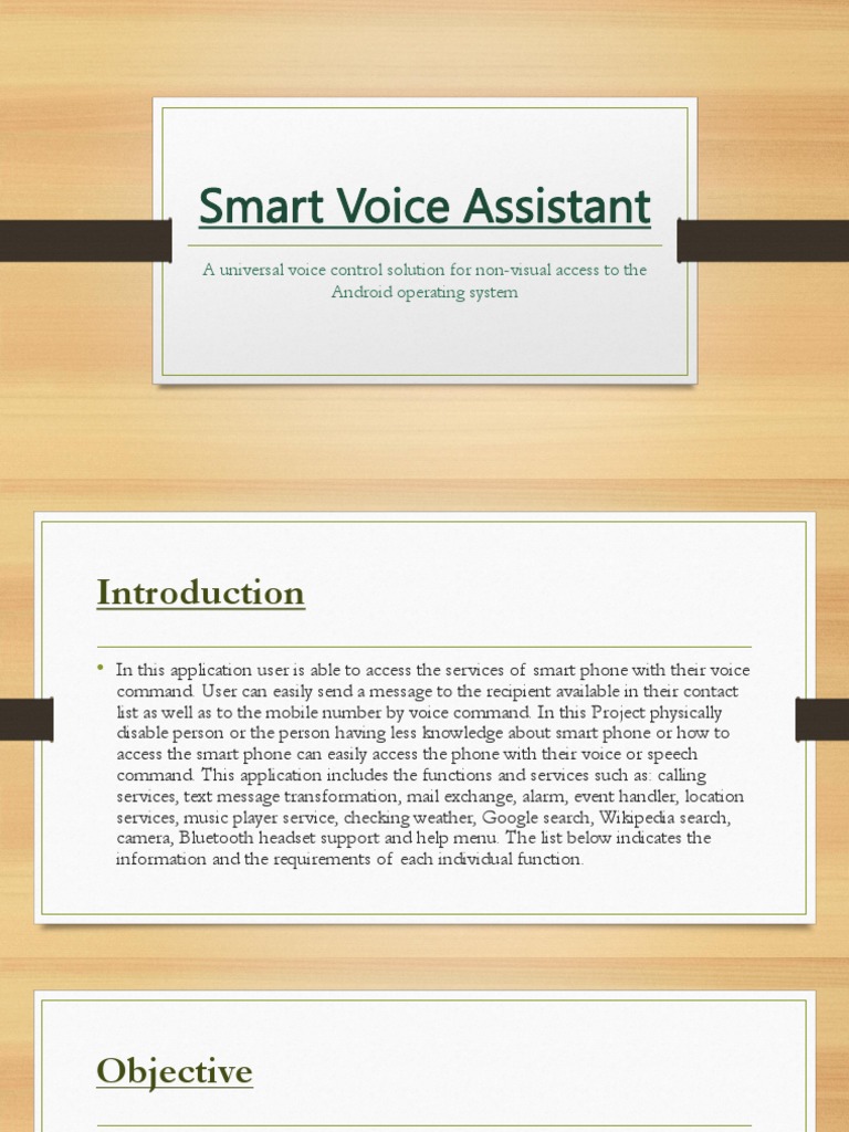 Smart Voice Assistant (7th Sem Project) | PDF | Speech Synthesis ...