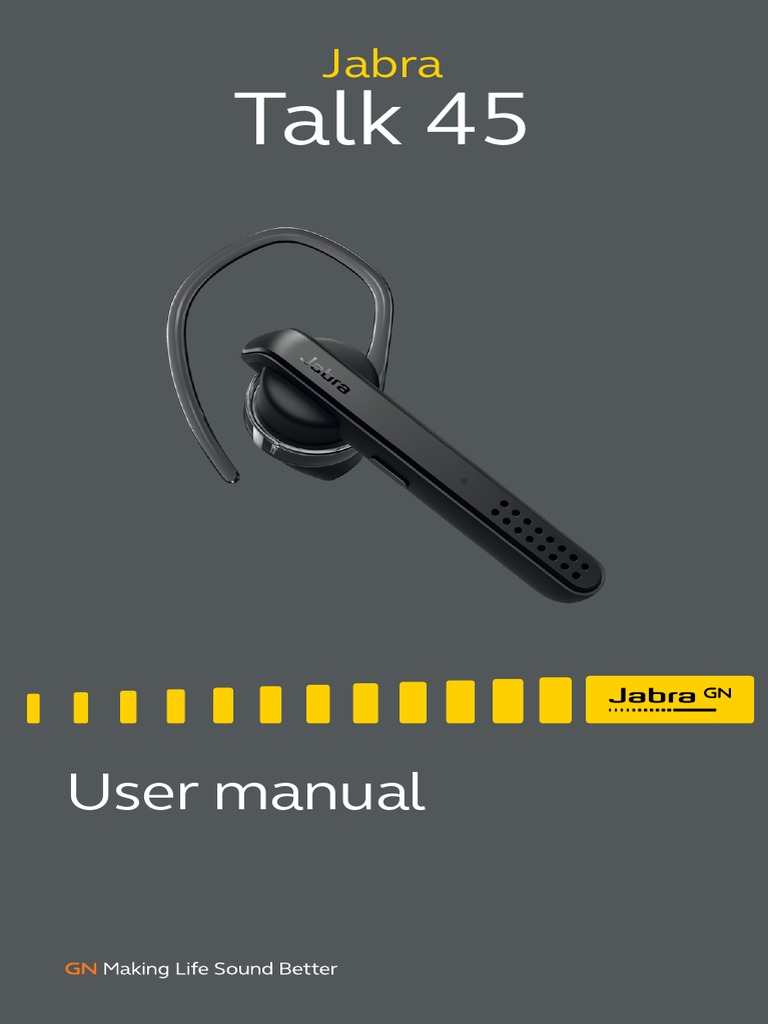 Jabra Talk 45 User Manual EN_RevA | Bluetooth | Mobile Device