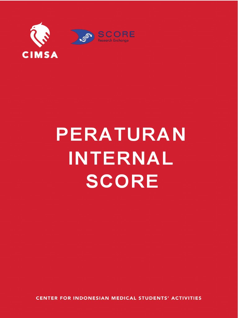 Peraturan Internal SCORE CIMSA | PDF