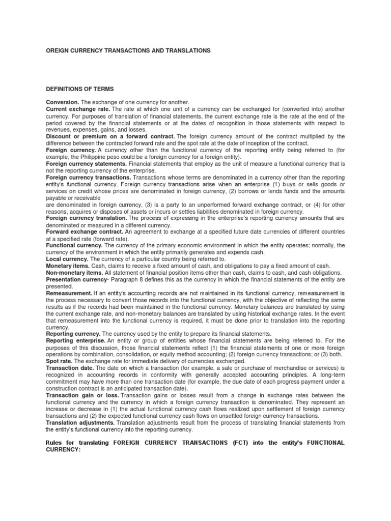 FCC | PDF | Exchange Rate | Hedge (Finance)