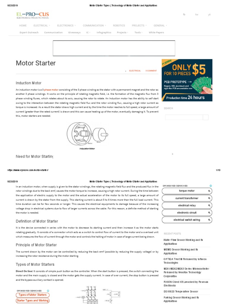 Motor Starter Types - Technology of Motor Starter and Applications ...