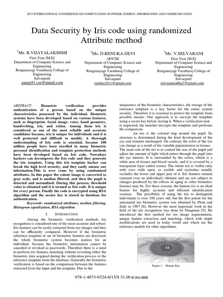 New IC Paper | PDF | Biometrics | Computer Vision