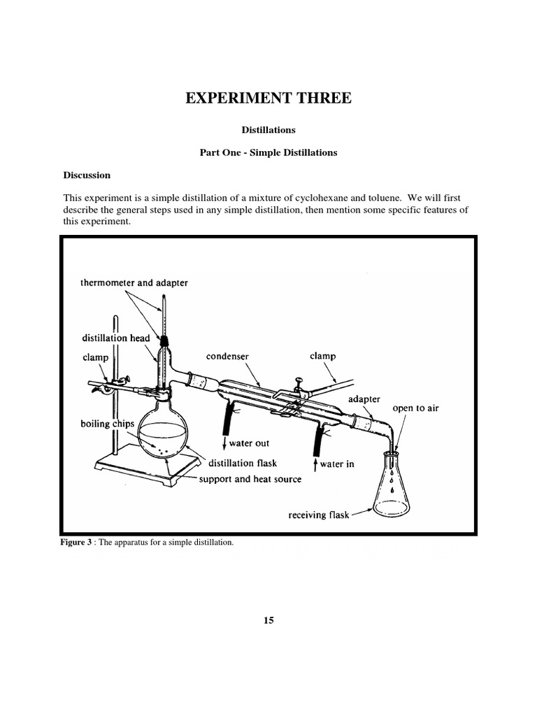 Experiment Three: Distillations Part One - Simple Distillations ...