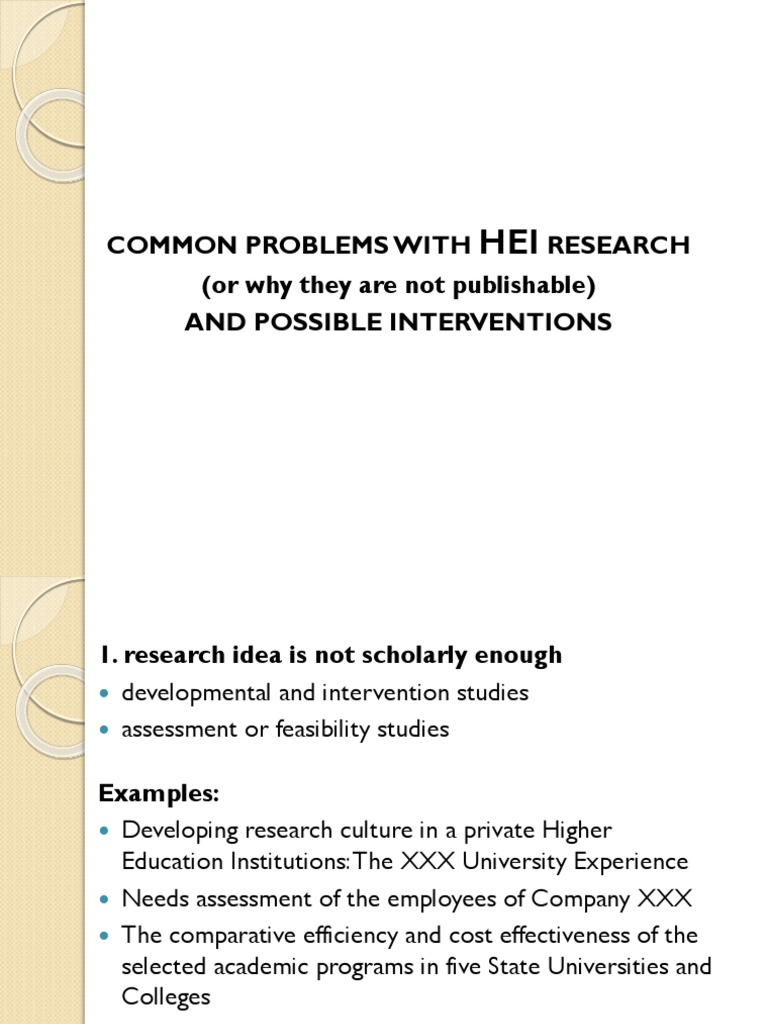 Common Problems in Research | PDF | Hypothesis | Methodology
