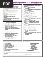 Verb Have - Exercises | PDF