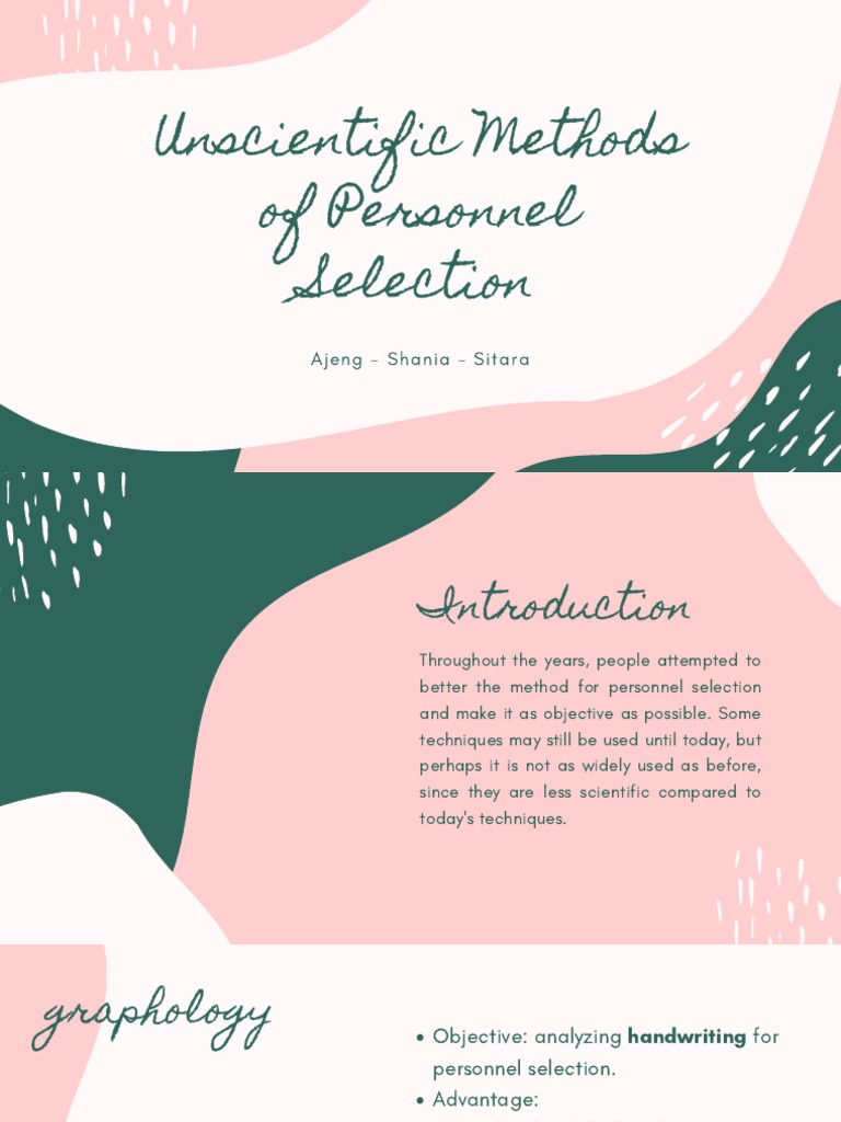 Unscientific Methods of Personnel Selection | PDF | Scientific Method ...
