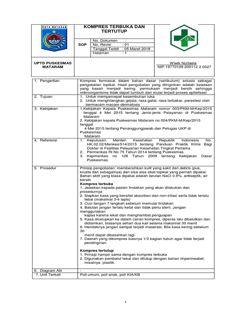 Sop Kompres Terbuka Dan Tertutup | PDF