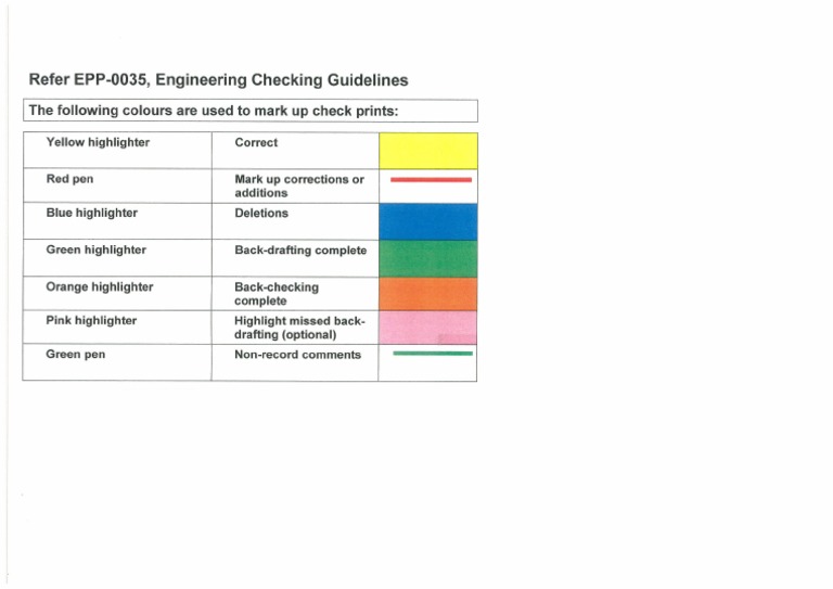 Engineering Checking Guidelines