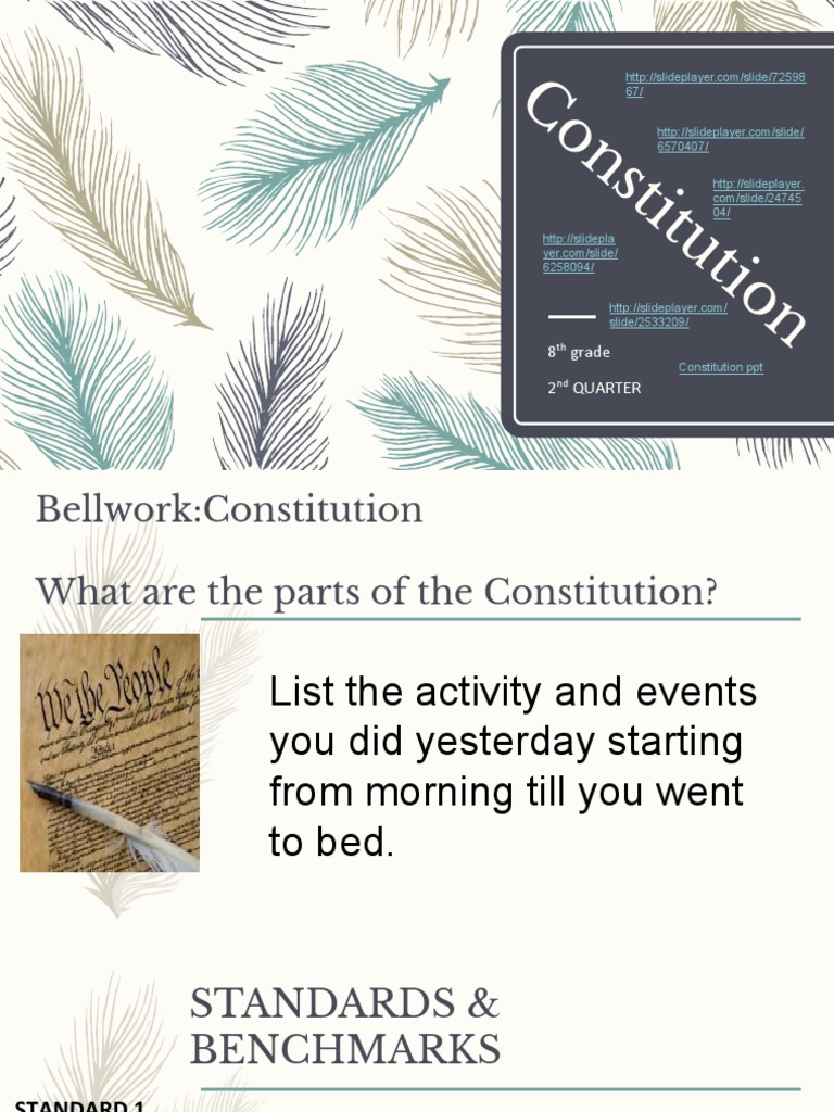 Constitution: 8 Grade 2 Quarter | PDF | U.S. State | Federal Government ...
